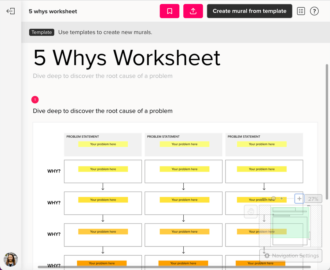 5 Whys Template MURAL 5 Whys Template MURAL